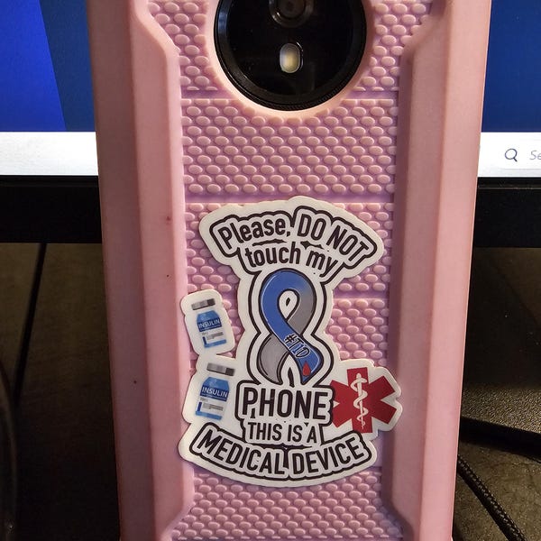 Type 1 Diabetes Phone Sticker/ T1D Stickers/ Type 1 Diabetes Awareness ...