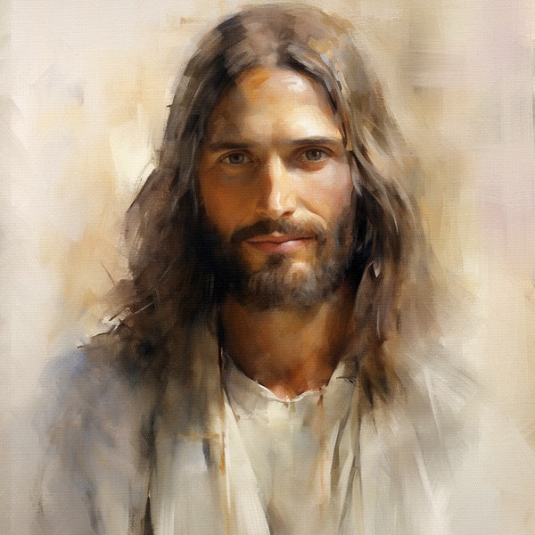 Jesus Christ Art, Digital Jesus Painting, Christian Wall Art, Christ ...