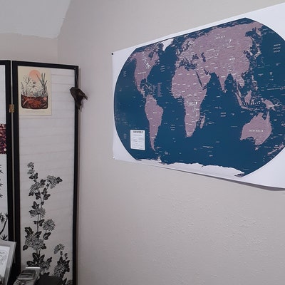 Upside Down World Map Equal Area Projection South is up Like the Peters ...