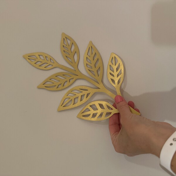 Gold Paper Leaves, Large Paper Leaves, Nursery Decor, Paper Vines ...