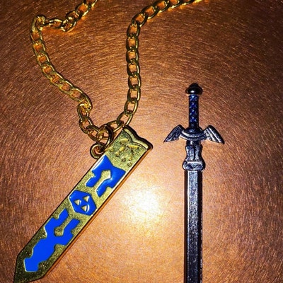 Zelda Master Sword Necklace or Keychain With Removable Sword breath of ...
