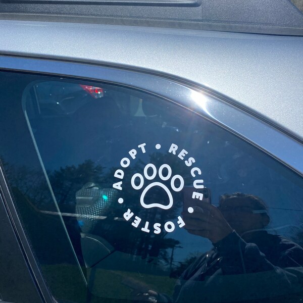 Adopt Rescue Foster Vinyl Decal | Pet Decal | Water Bottle Decal | Car ...