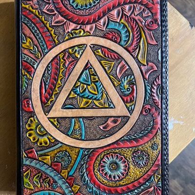 Hard Back Leather Paisley Book Cover - Etsy