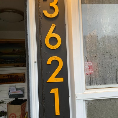 Honey Yellow Powder Coated Aluminum Numbers With Matching Screws - Etsy