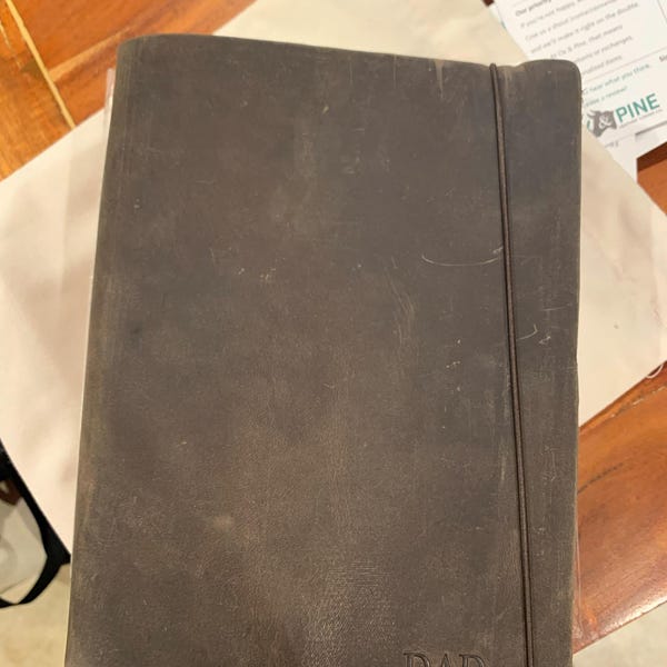 REFILLABLE Personalized Leather Journal W/ Elastic Closure ...