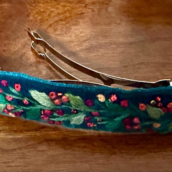 Hand Embroidered Pincushion, Square Pink Pin Cushion, Embroidered ...