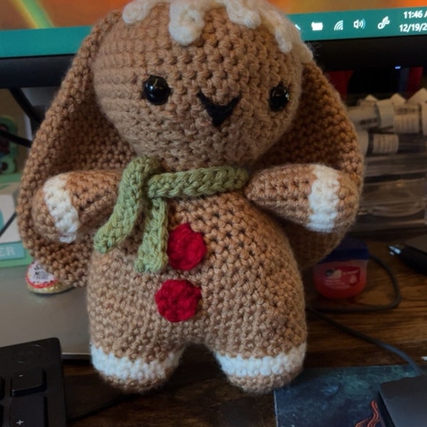 DIGITAL PATTERN: Gingerbread Bunny, Xmas Pudding Bunny, Snowbunny ...