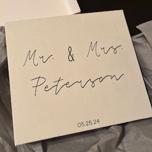 Wedding Guest Book Dark Gray With Matte Gold Lettering, Personalized ...