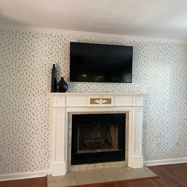 LUSSIER- Modern Wall Stencils- Large Decor Wall Stencil- Reusable Large ...