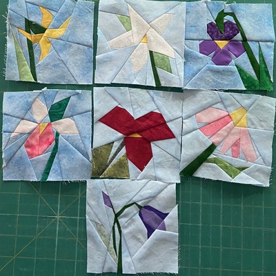 Woodland Wildflowers Quilt Paper Pieced Pattern in PDF - Etsy
