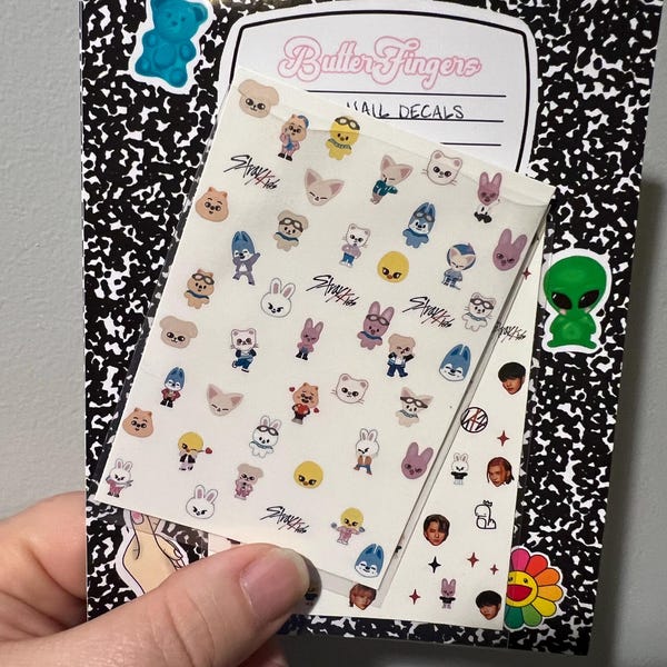 Stray Kids SKZOO Version 2| Stray Kids Waterslide Nail Decals| SKZ Nail ...