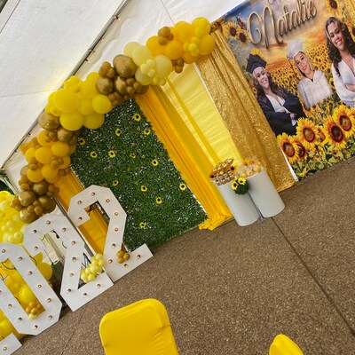 Sunflower Printable Backdrop Prom Sunshine Backdrop Elegant Floral ...