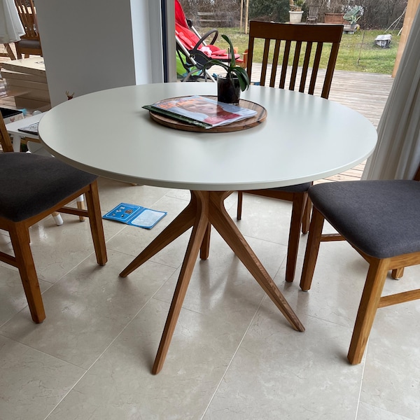 Half Racetrack Dining Table for 4 JUBI Ashveneer - Etsy UK