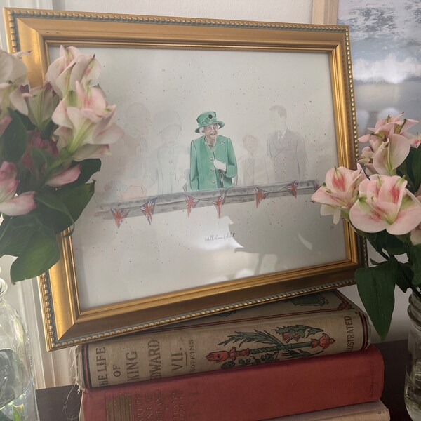 Queen Elizabeth II Printable Coronation Style Print Platinum Jubilee ...