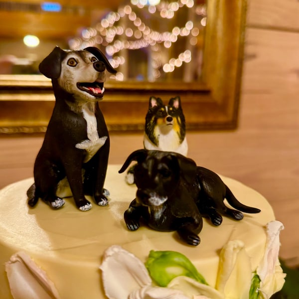 Personalized Custom Dog Wedding Cake Topper, Pet Caketopper, Pets ...
