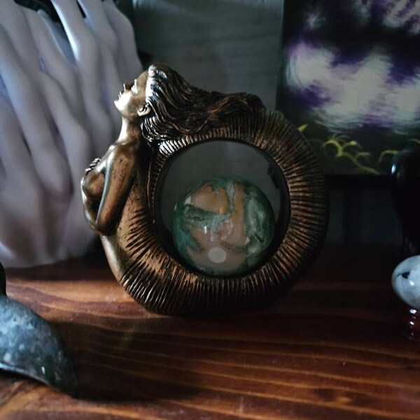 Glass Star 7 Sphere Stand 4" Width // Sphere // Ball // Crystal // Orb ...