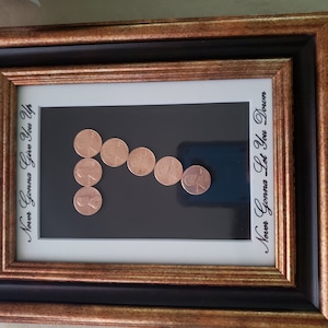 Copper Coin 7 Year Anniversary Gift Framed 7 Configuration - Etsy