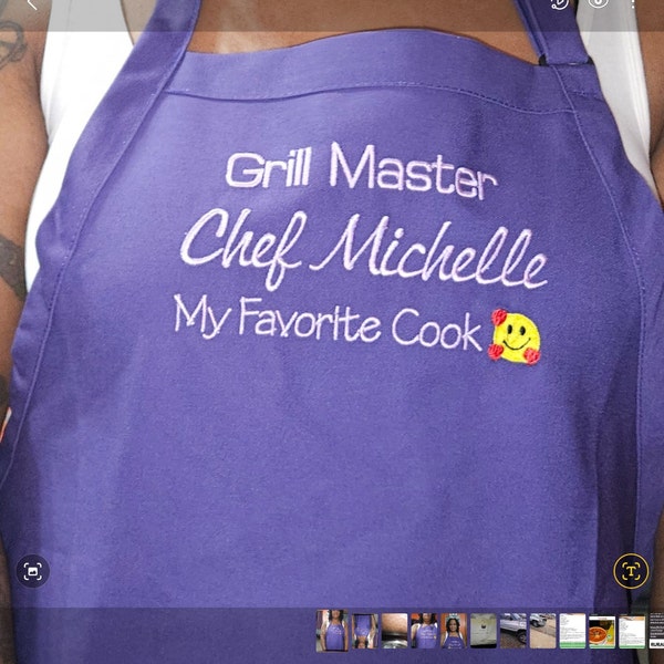 Personalized Embroidered Apron - Customizable Apron - Personalized ...
