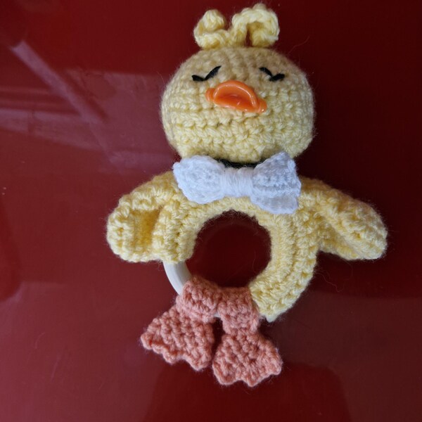 Duck Crochet Pattern Baby Rattle Amigurumi Pattern Duck Plush Crochet ...