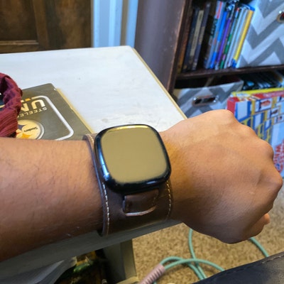 Cuff Leather Band for Fitbit Versa 4 Sense 2 Versa 3 Sense 2 1 Lite ...