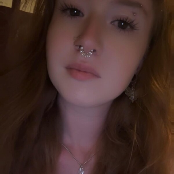 16G Spider Web Septum Ring Black Silver Clicker/cartilage/helix Earring ...