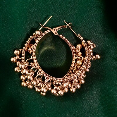 Ghungroo Chandbali Earrings/handmade Chandbali Earrings/ethnic Indian ...