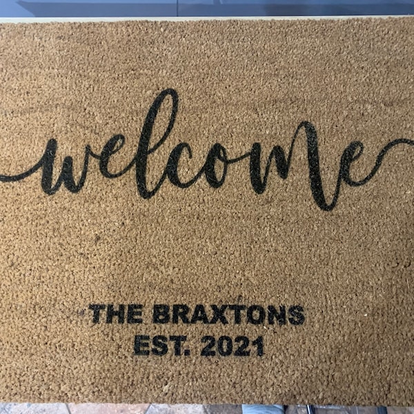 Welcome Mat - Door Mat - Personalized Doormat - Custom Doormat - Gift ...