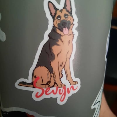 Custom German Shepherd Vinyl Stickers & Magnets, Gift for German ...