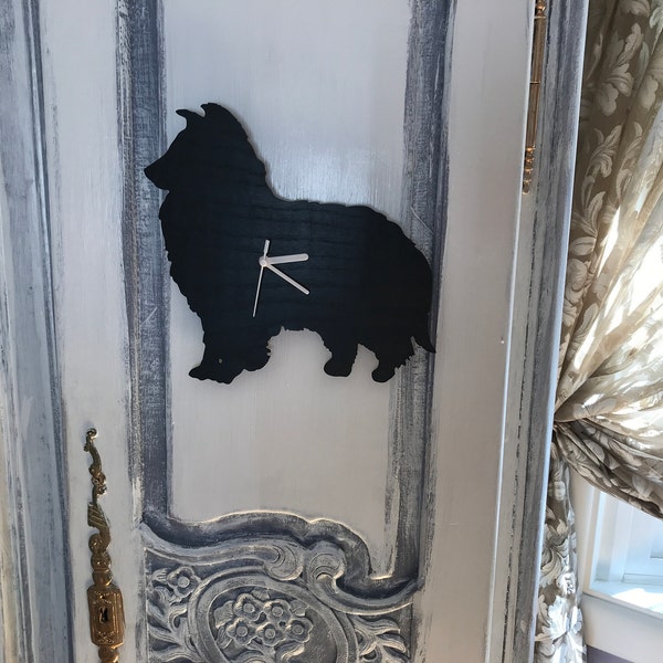 Shetland Sheepdog - Wall Clock Silhouette - Etsy