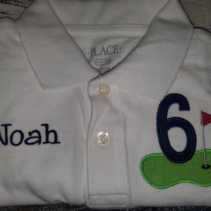 Golf Polo Birthday Shirt Boys Birthday Shirt Hole in One Birthday ...