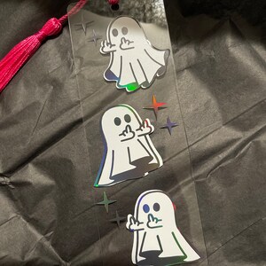 Rude Ghost Bookmarks Cute Bookmarks Spooky Acrylic Bookmark - Etsy