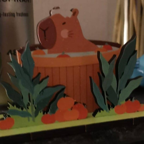 Capybara Spa Onsen Desk Companion - Cute Capybaras Gift - Kawaii Desk ...