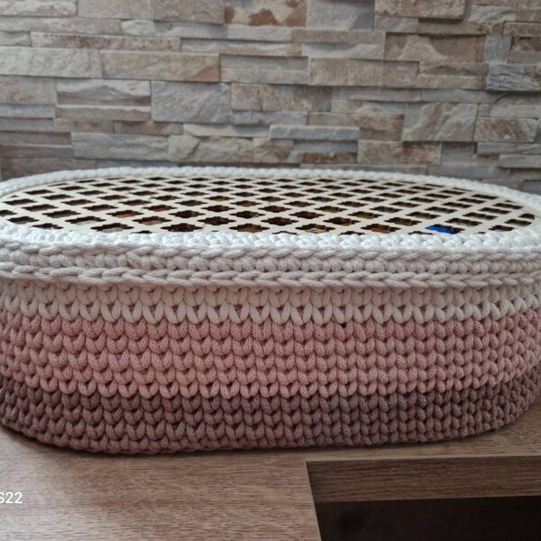 Black Felt Base, Bag Basket,hole 9mm, Felt Crochet Base for Bag, or ...