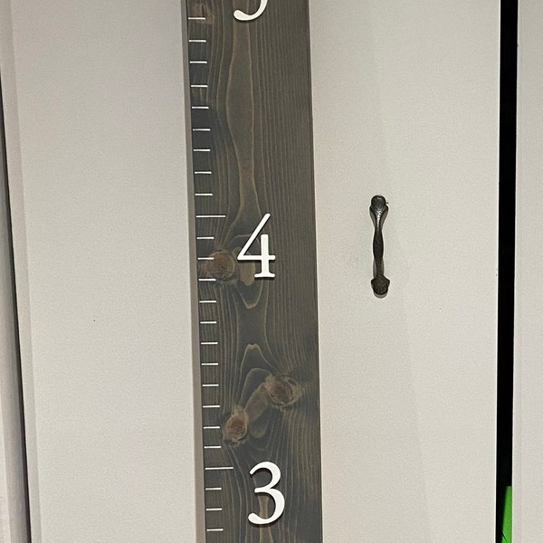 Growth Chart Ruler 3D | Playroom Decor | Wall Ruler | Personalized Wood ...