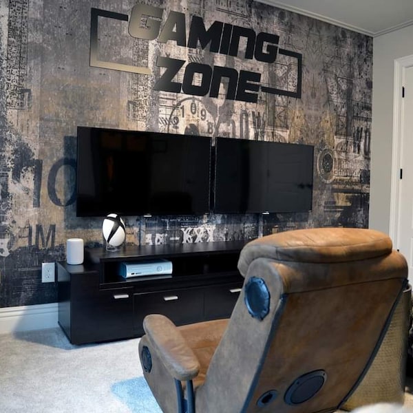 Gaming Zone, 3D Wall Decor, Video Games Sign, Gameroom Sign Gifts ...