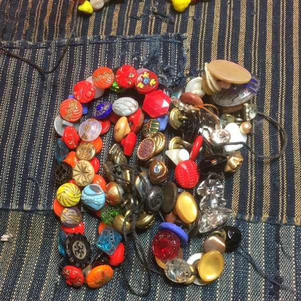 Set of 12 Tiny Antique Brass Sewing Buttons - Pin Stripe Design - Etsy