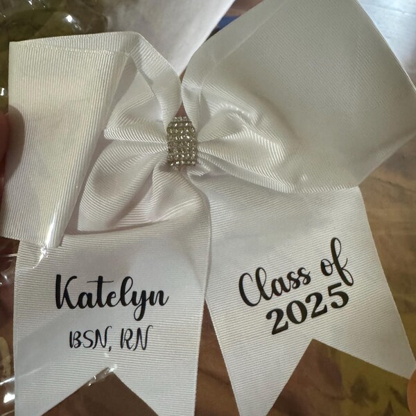 Custom Graduation Bow | Personalized Graduation Cap Bow | Graduation ...
