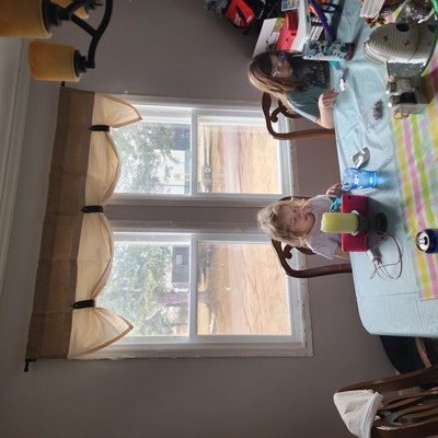 Cottage Valance Natural Beige or White Cotton Country French Curtain ...