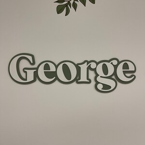 3D Pastel Green Name Sign Green White Double Layered Acrylic - Etsy