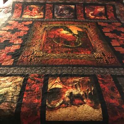 Red Dragon Large Panel by Jason Yenter for in the Beginning Fabrics 36 ...