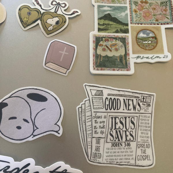 Good News Jesus Saves Sticker, John 3:16 Sticker, Jesus Sticker, Faith ...