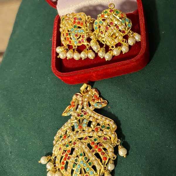 NS170 Chandan Haar - Hyderabadi Jewelry - Indian Long Mala - Gold ...