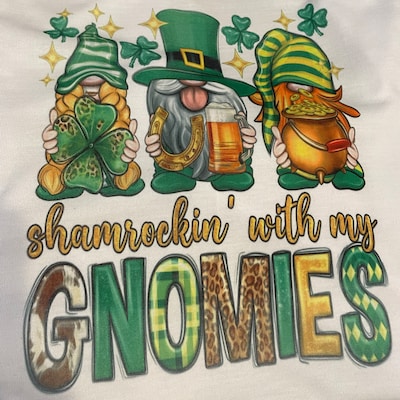 St. Patrick's Day Shamrockin' With My Gnomies Png Sublimation Design ...