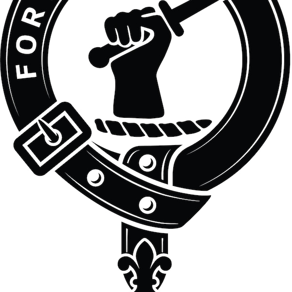 Macrae Crest Badge SVG, Scottish Clan Svg, Family Crest Svg. Coat of ...
