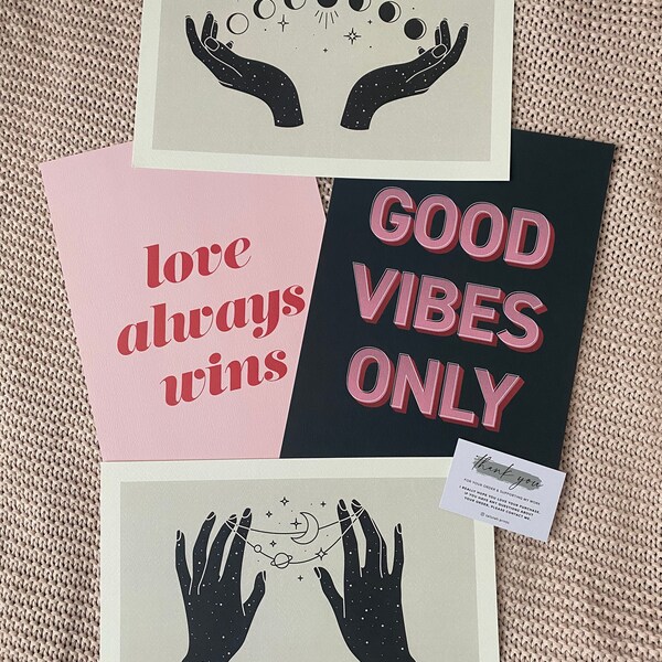 Moon Hands | Art Print - Etsy