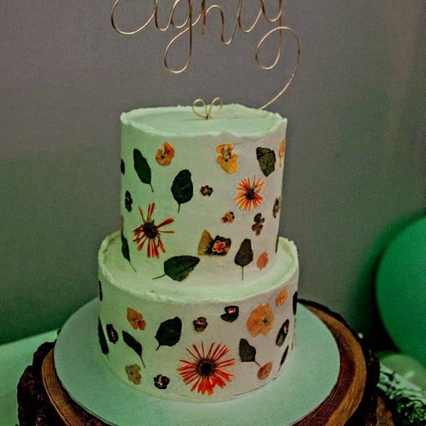 Custom 80th Eighty Birthday Cake Topper Wire, Custom Age Number Cake ...