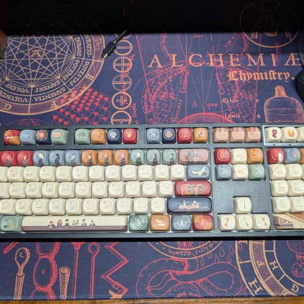 Resonance Keycap Set - MOA Profile GMK Style Keycap Set - Retro Dark ...
