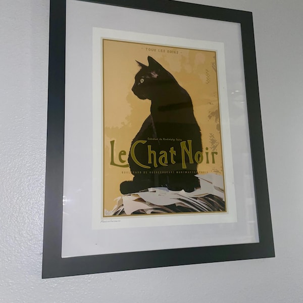 Le Chat Noir, French Cat Poster, Paris France, Retro Print, Vintage ...
