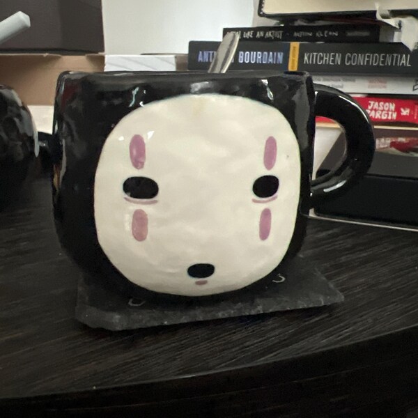 Pre-order Faceless Anime Character Handmade Ceramic Mug,unique Coffee ...