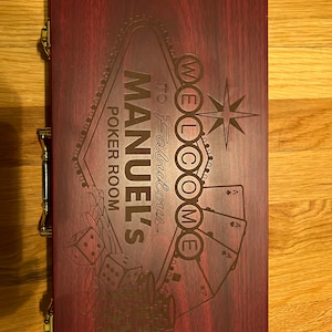 Personalized Poker Gift Set, Custom Engraved Poker Game Box, W/poker ...